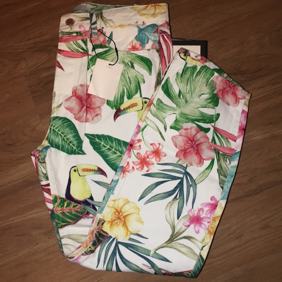 Zara | Jeans | Zara Tropical High Rise Ankle Jeans | Poshmark